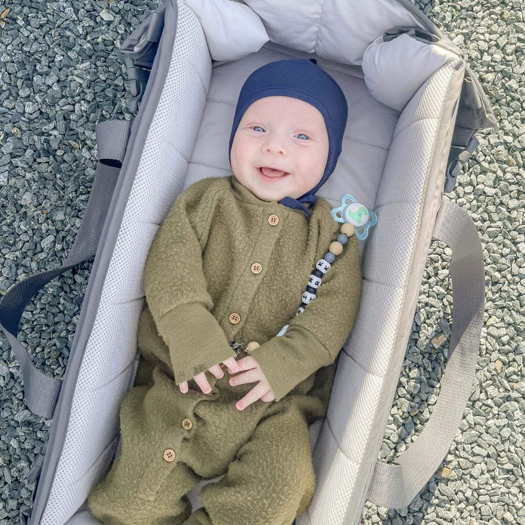 Easygrow babynest/mjuklift till barnvagn Grå Pyret & Snäckan