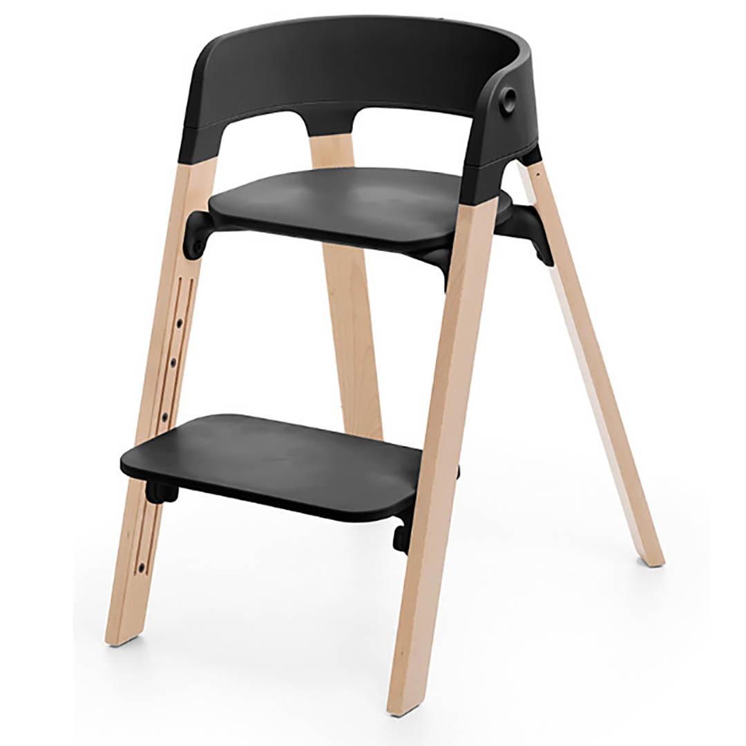 Köp Stokke Steps barnstol Black/Natural | Pyret & Snäckan
